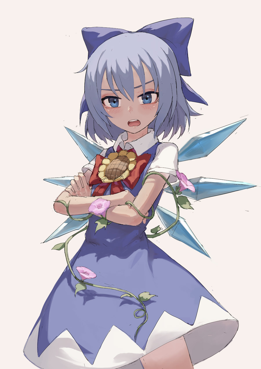 The Big ImageBoard (TBIB) - blue bow blue dress blue eyes blue hair blue wings bow bowtie cirno ...