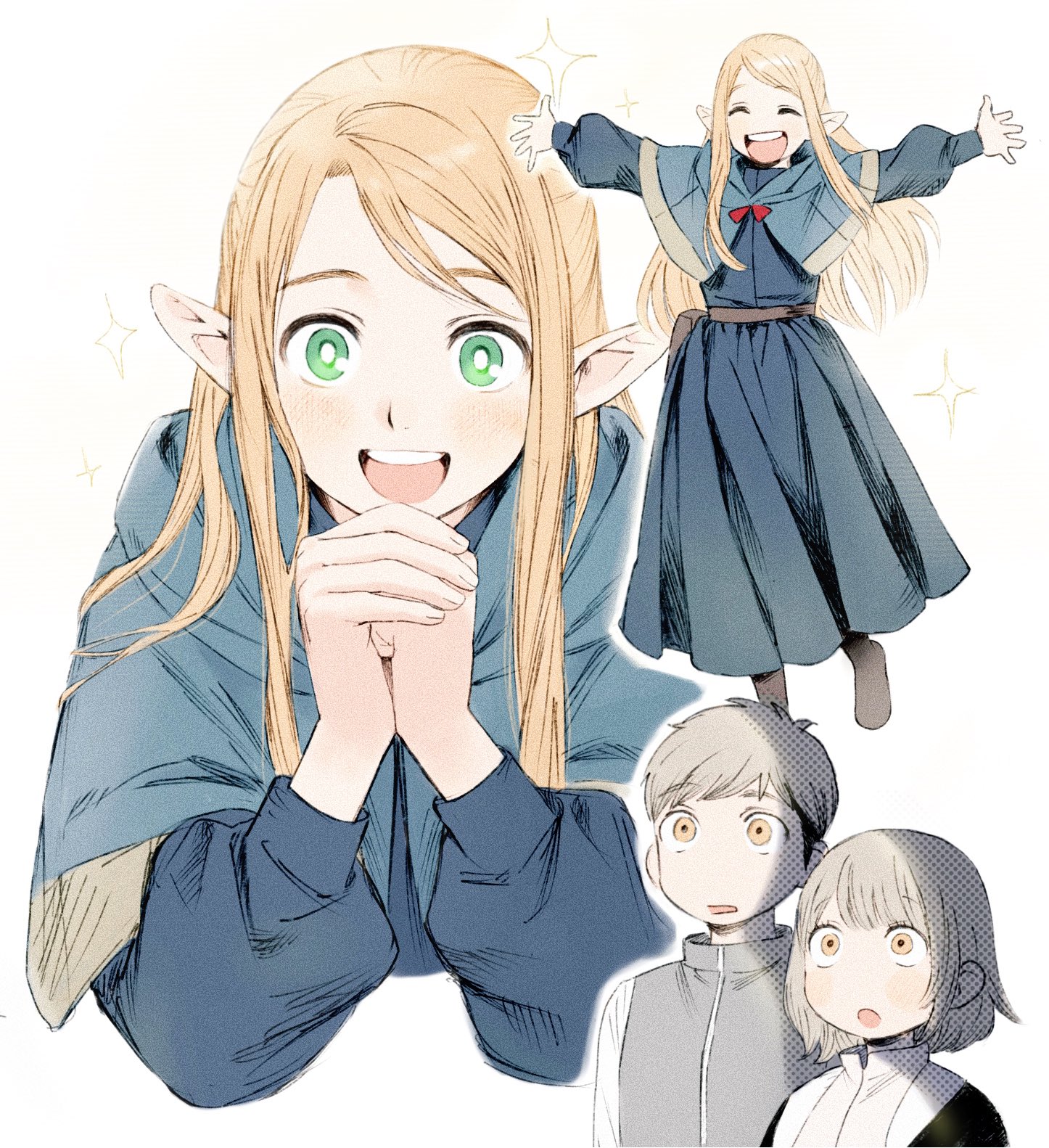 The Big ImageBoard (TBIB) - 1boy 2girls :o blue robe closed eyes ...