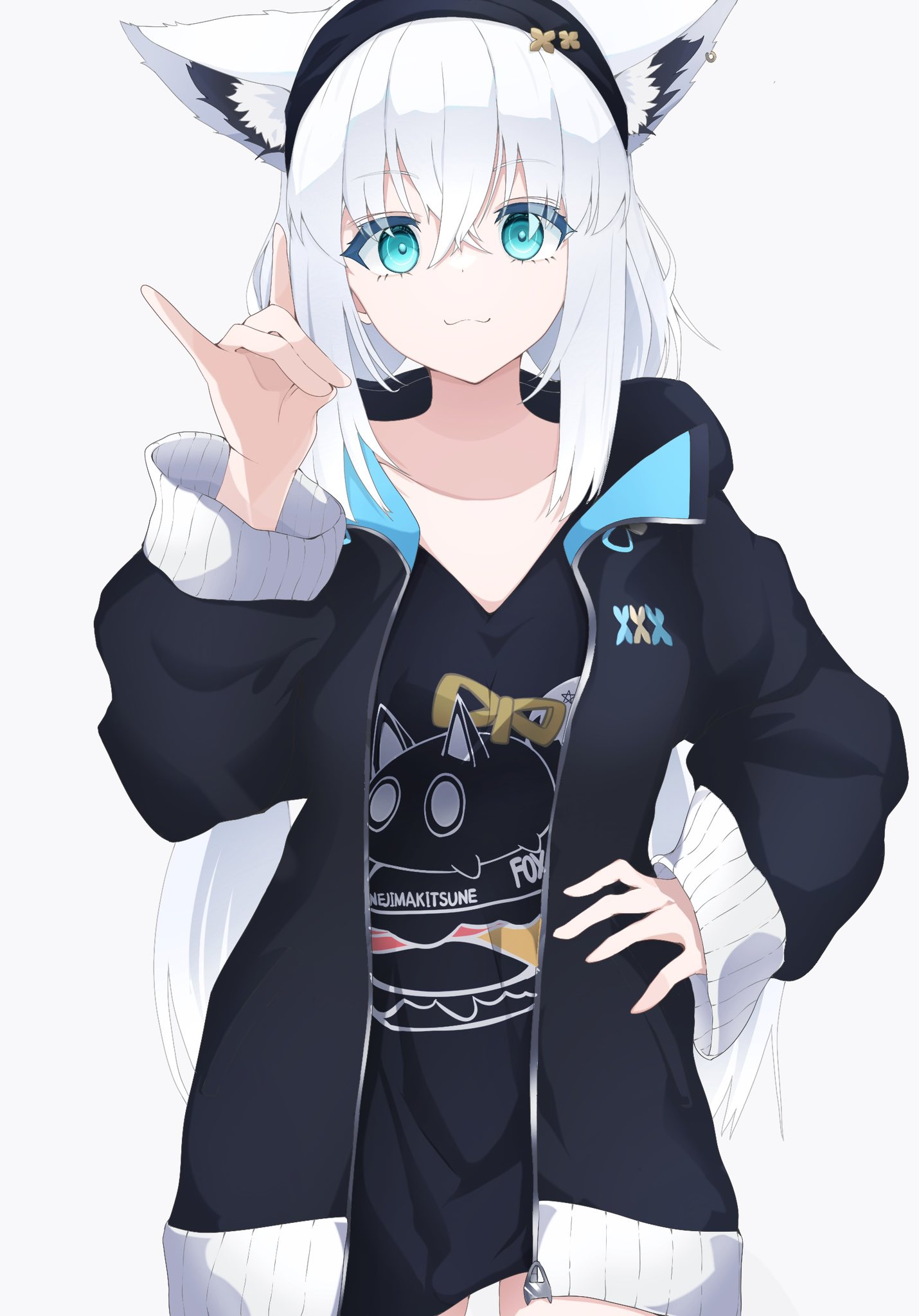 The Big ImageBoard (TBIB) - 1girl :3 animal ear fluff animal ears black ...