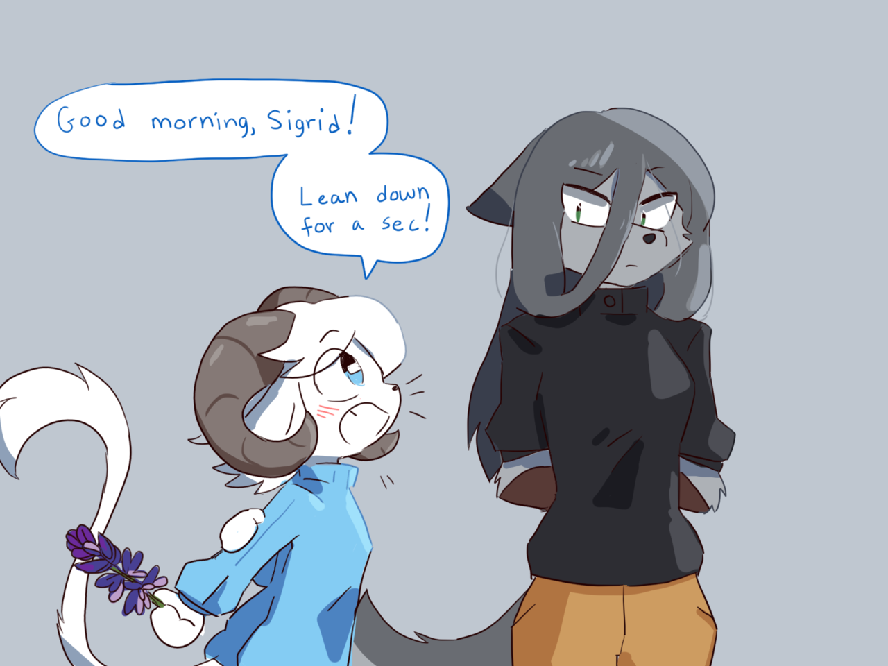 The Big ImageBoard (TBIB) - 4:3 alpine goat anthro blue eyes blush ...