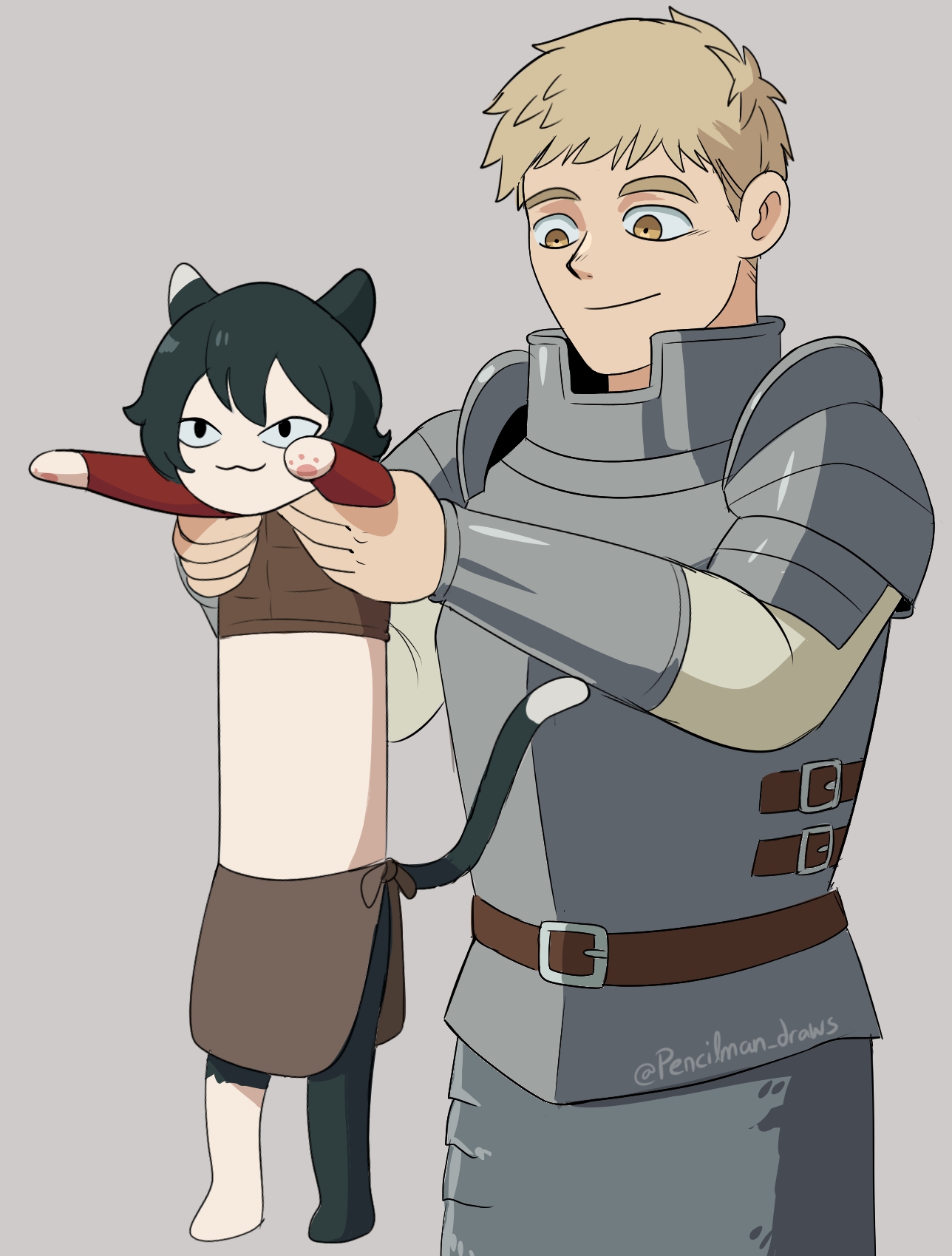 The Big ImageBoard (TBIB) - 1boy 1girl :3 animal ears armor black hair blonde hair brown eyes ...