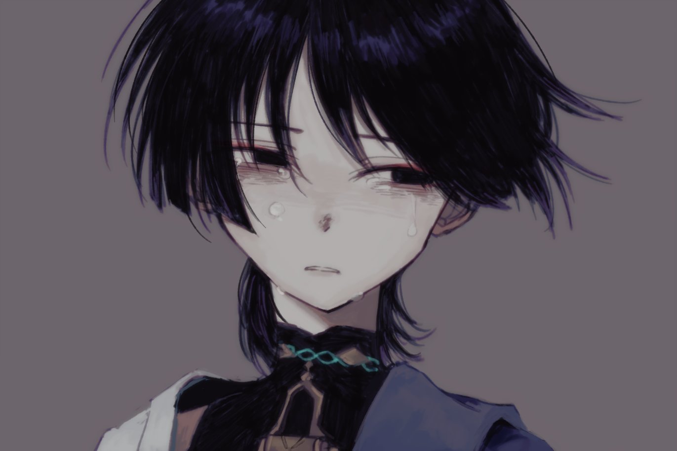 The Big ImageBoard (TBIB) - 1boy bags under eyes black bodysuit black eyes black hair blue cape ...