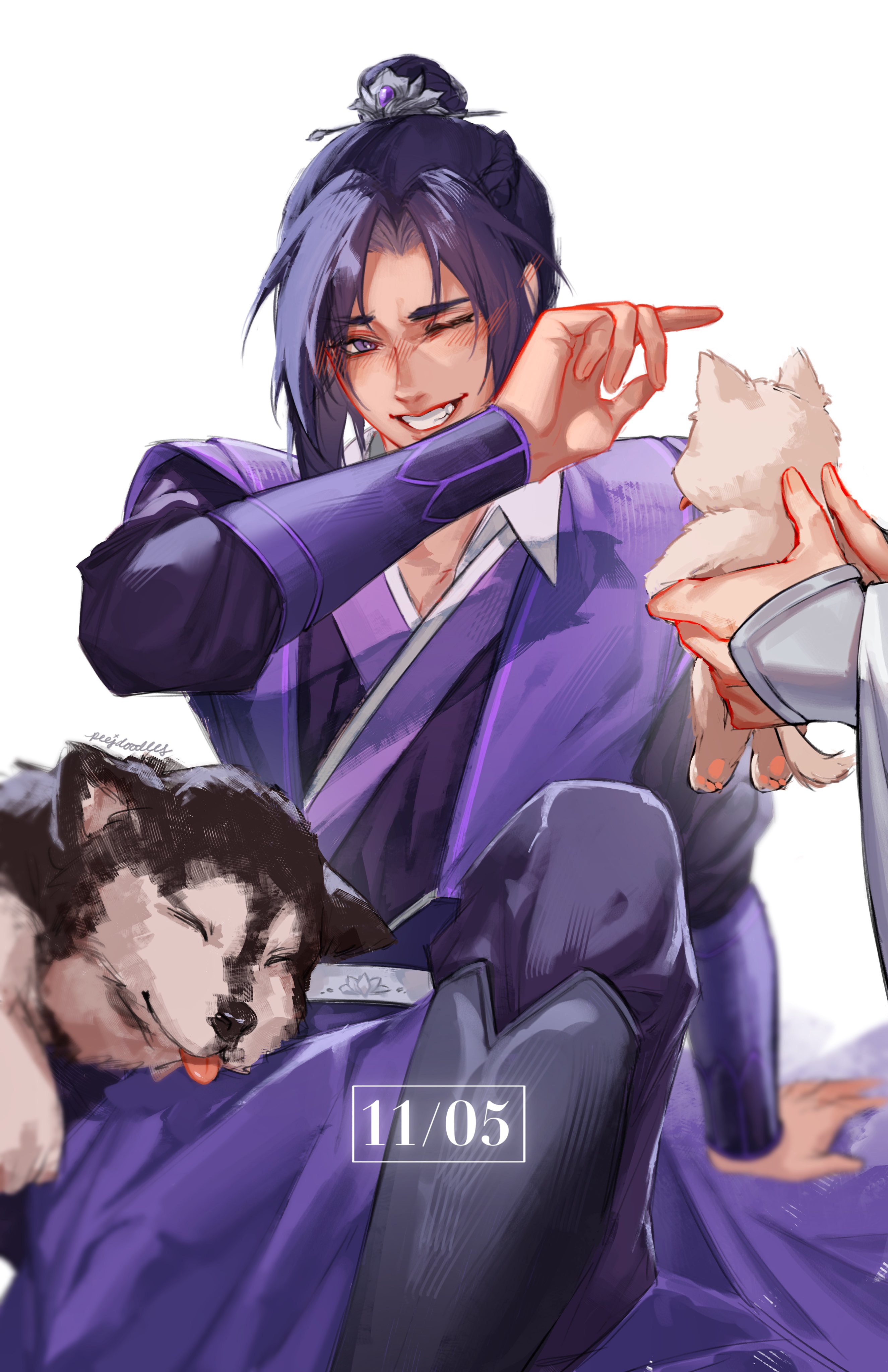 The Big ImageBoard (TBIB) - 1boy absurdres animal blurry blush braid ...