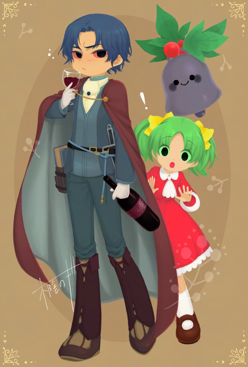 The Big ImageBoard (TBIB) - ! 1boy 1girl :/ :o alcohol ascot bell belt ...