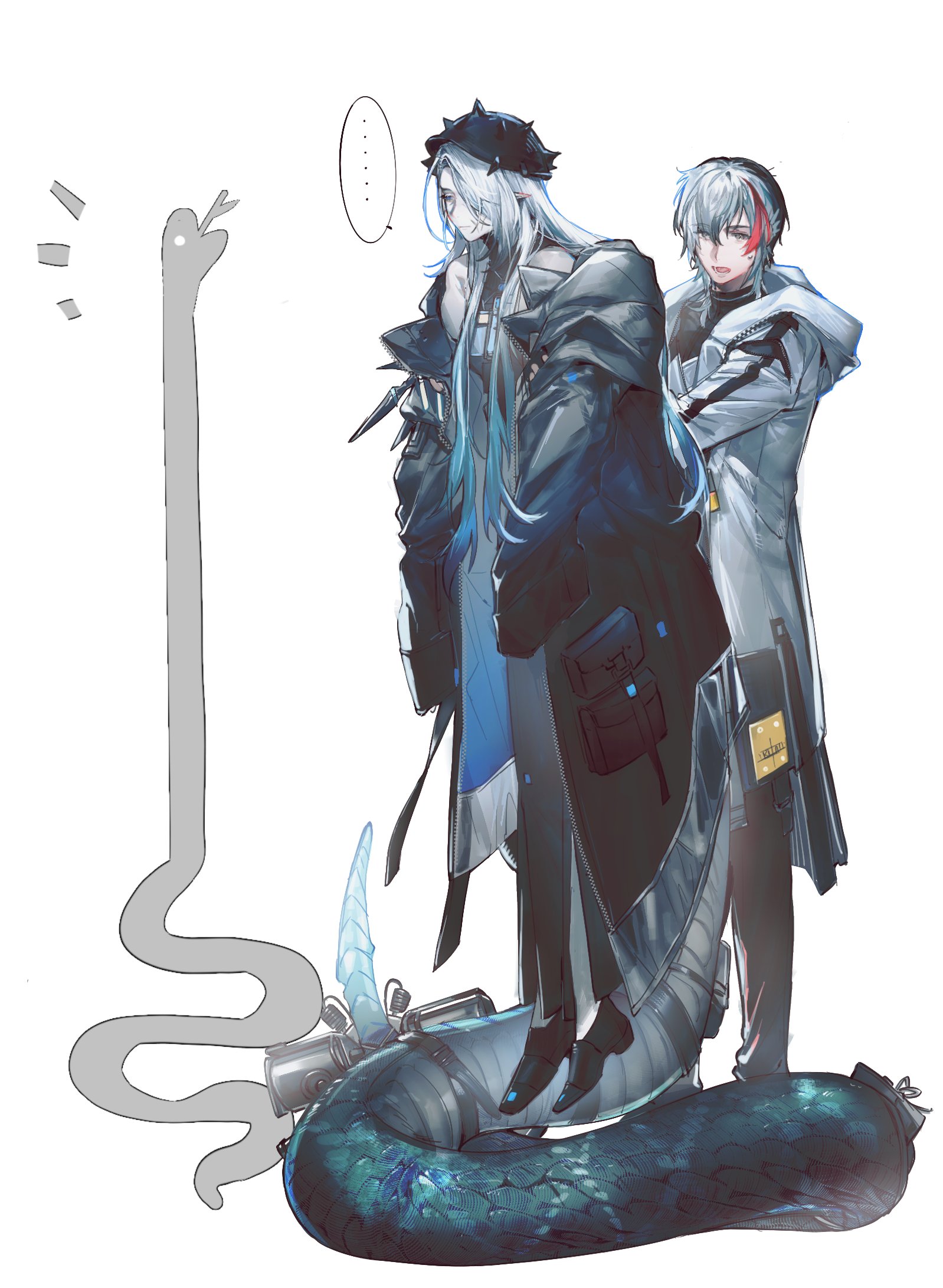 The Big ImageBoard (TBIB) - ... 1boy 1girl arknights black coat coat ...