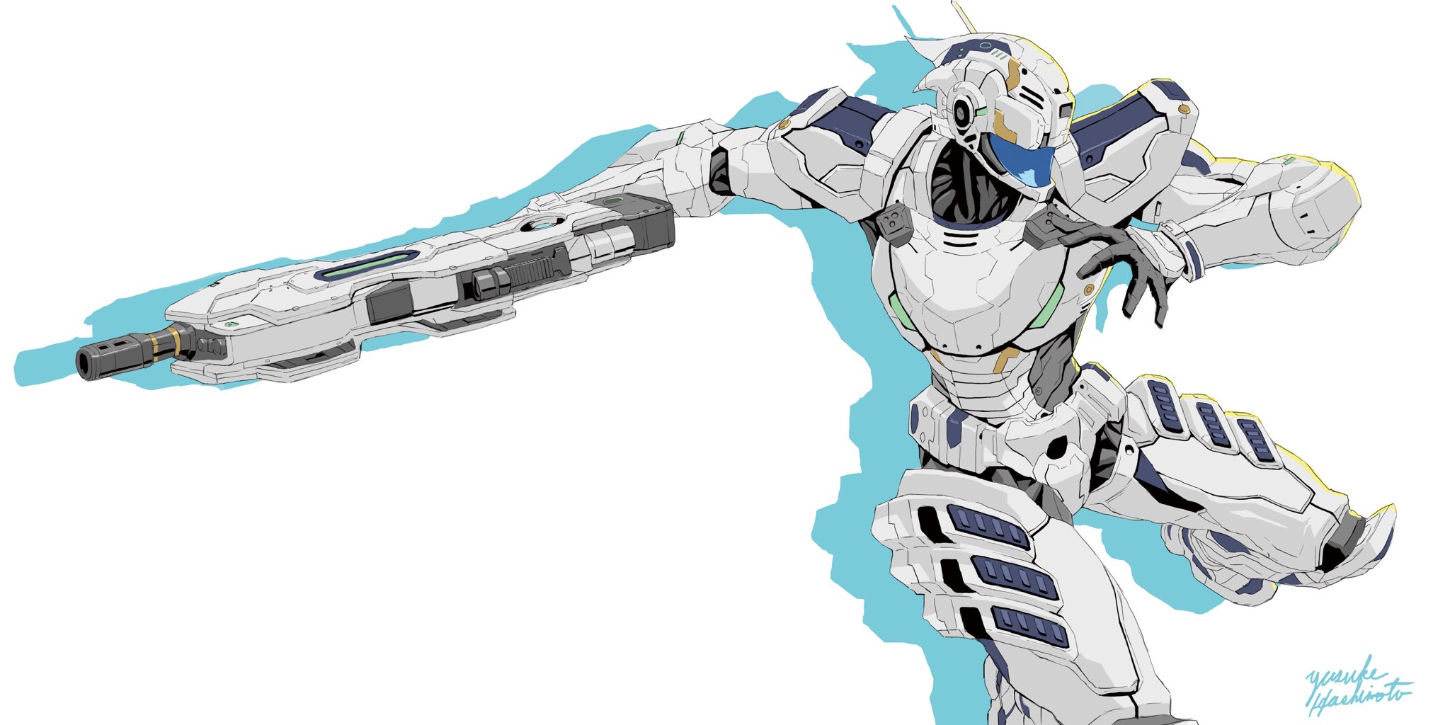 The Big ImageBoard (TBIB) - 1boy armor black gloves commentary request gloves gun hashimoto ...