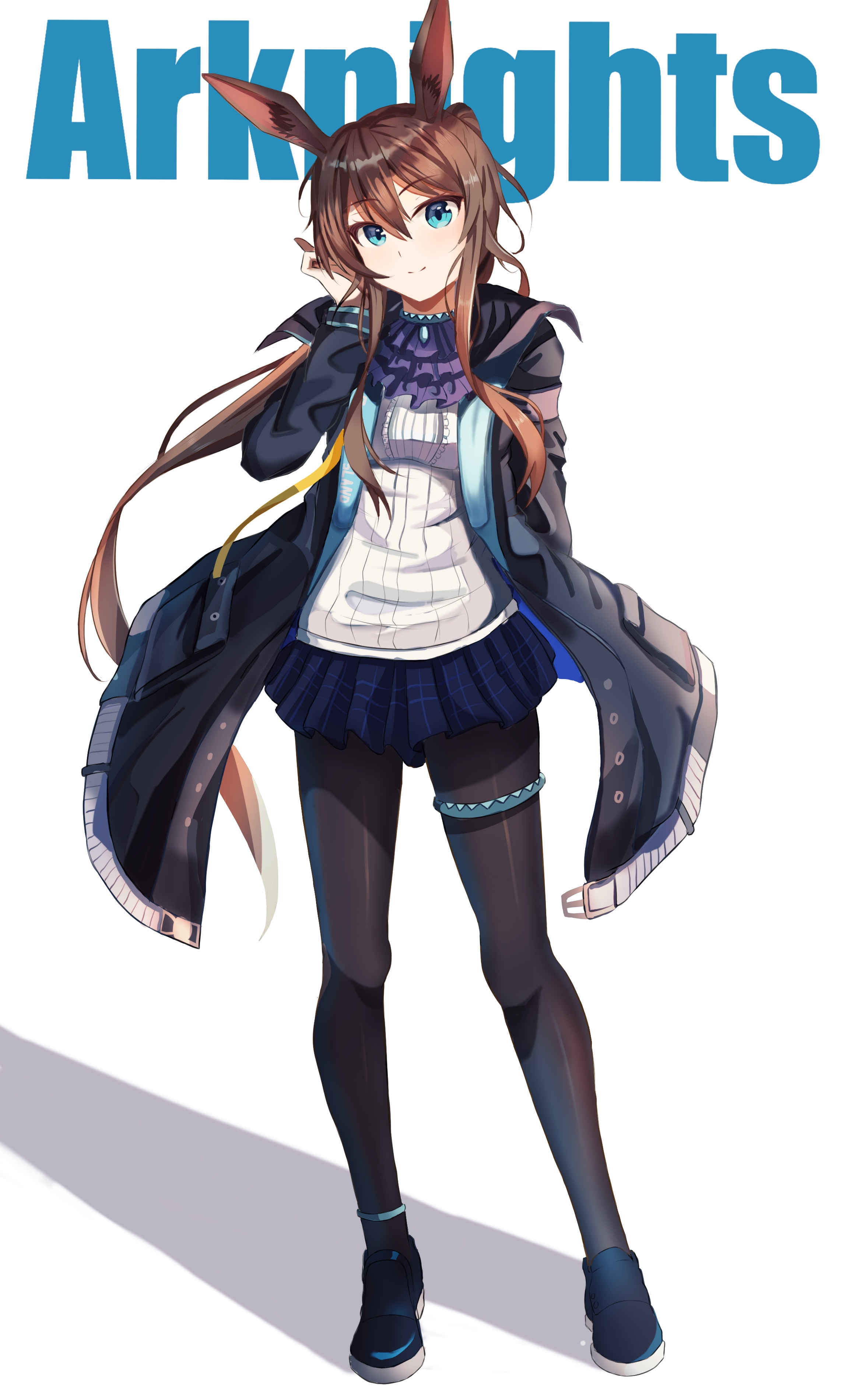 The Big ImageBoard (TBIB) - 1girl absurdres amiya (arknights) animal ears arknights arm up ascot ...