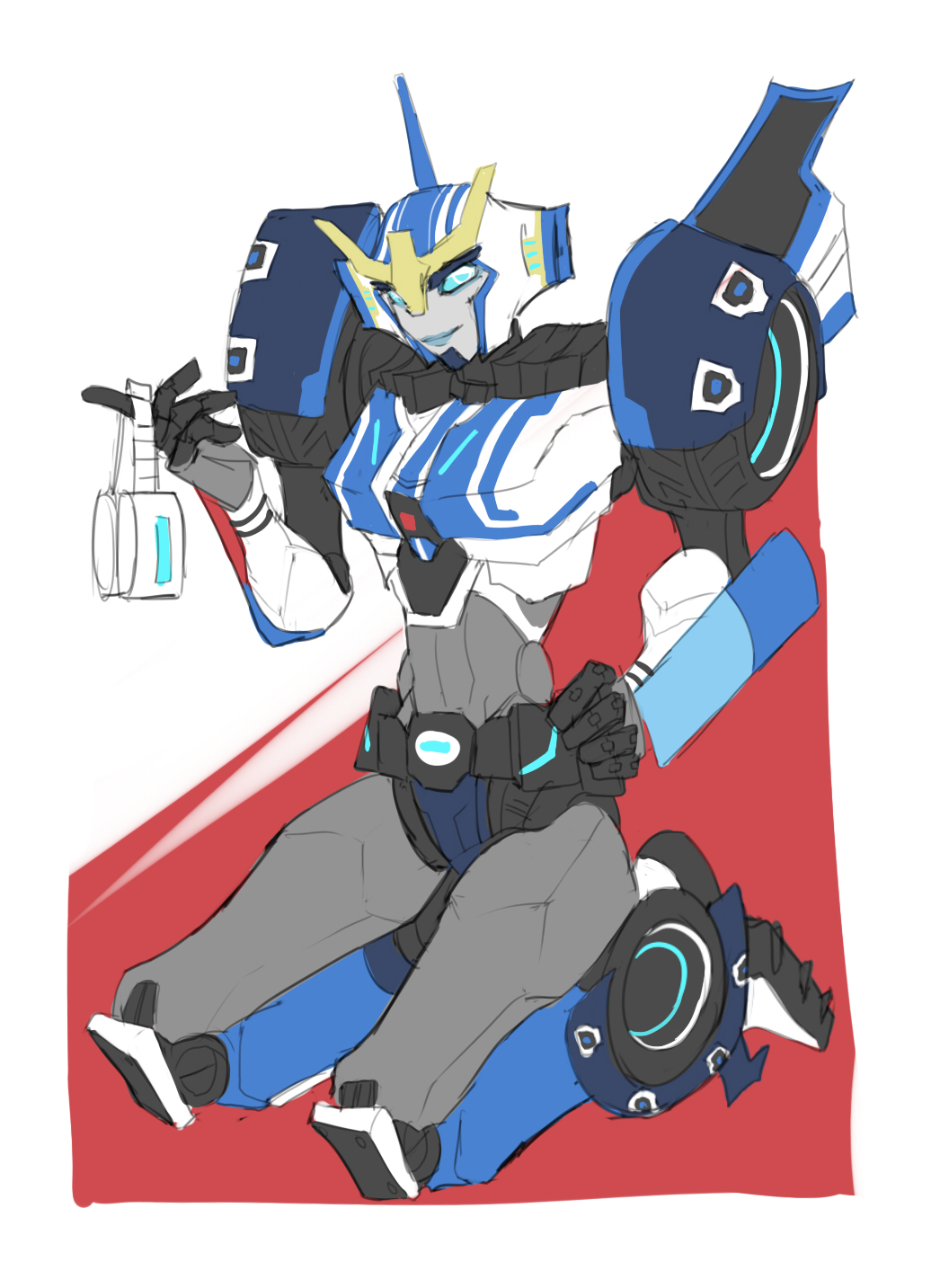 The Big Imageboard Tbib 1girl Autobot Blue Eyes Blue Lips Handcuffs