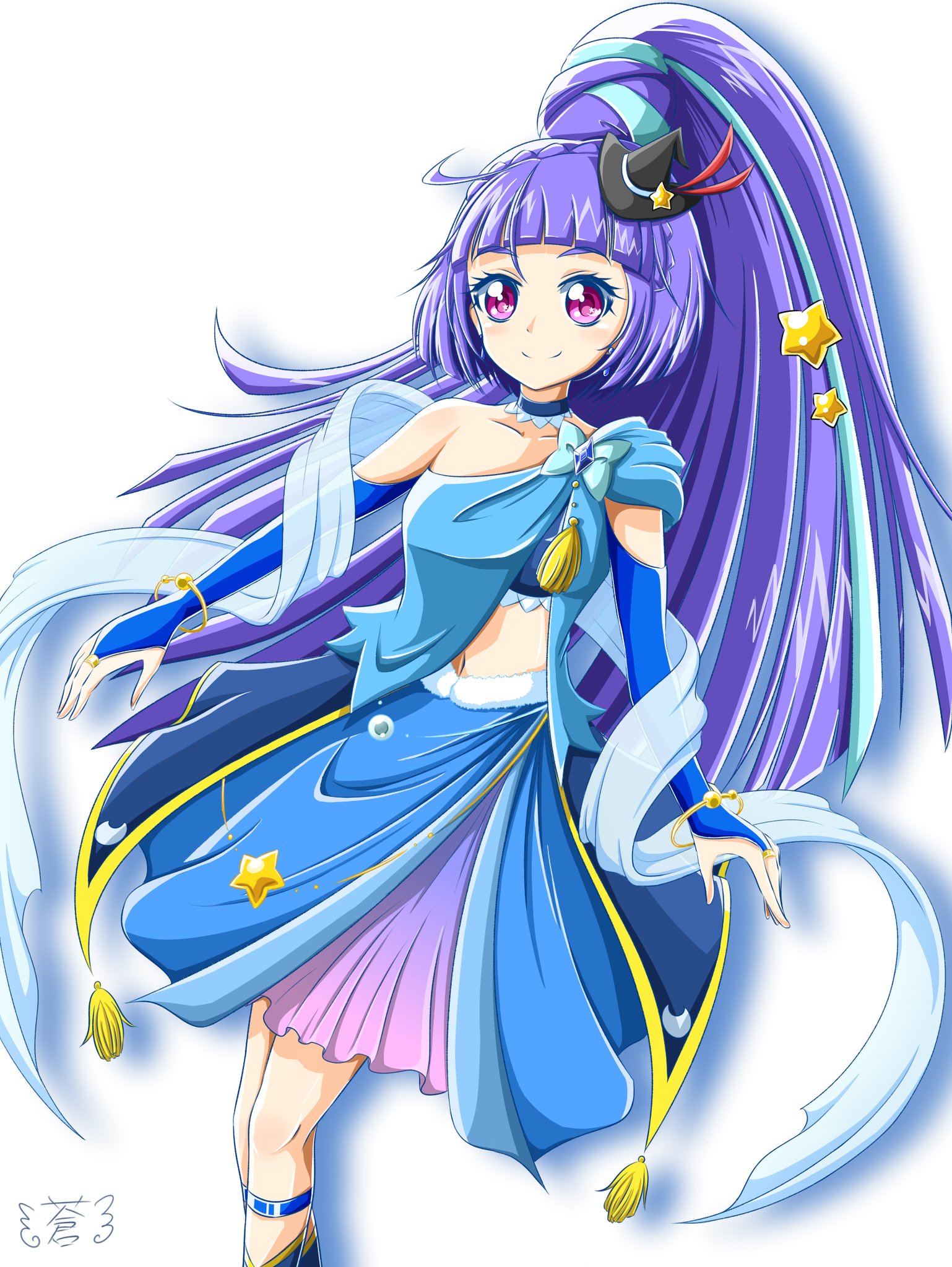 The Big Imageboard Tbib Bare Shoulders Blue Eyes Blue Hair Blush
