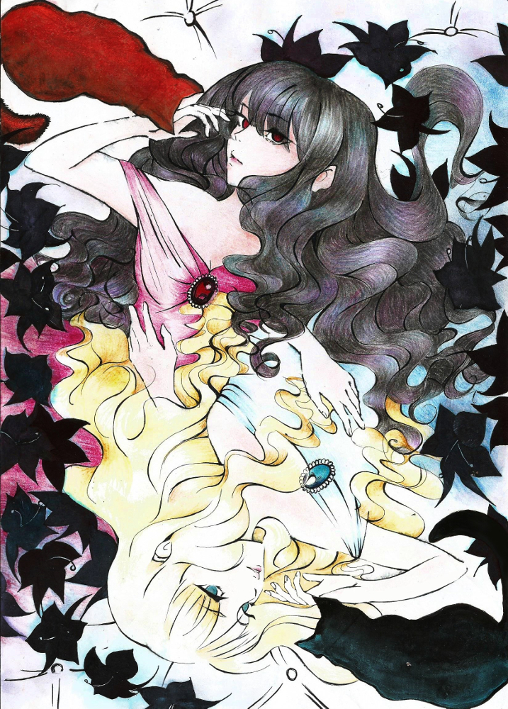 The Big Imageboard Tbib 2girls Angel Angel Girl Black Black Hair