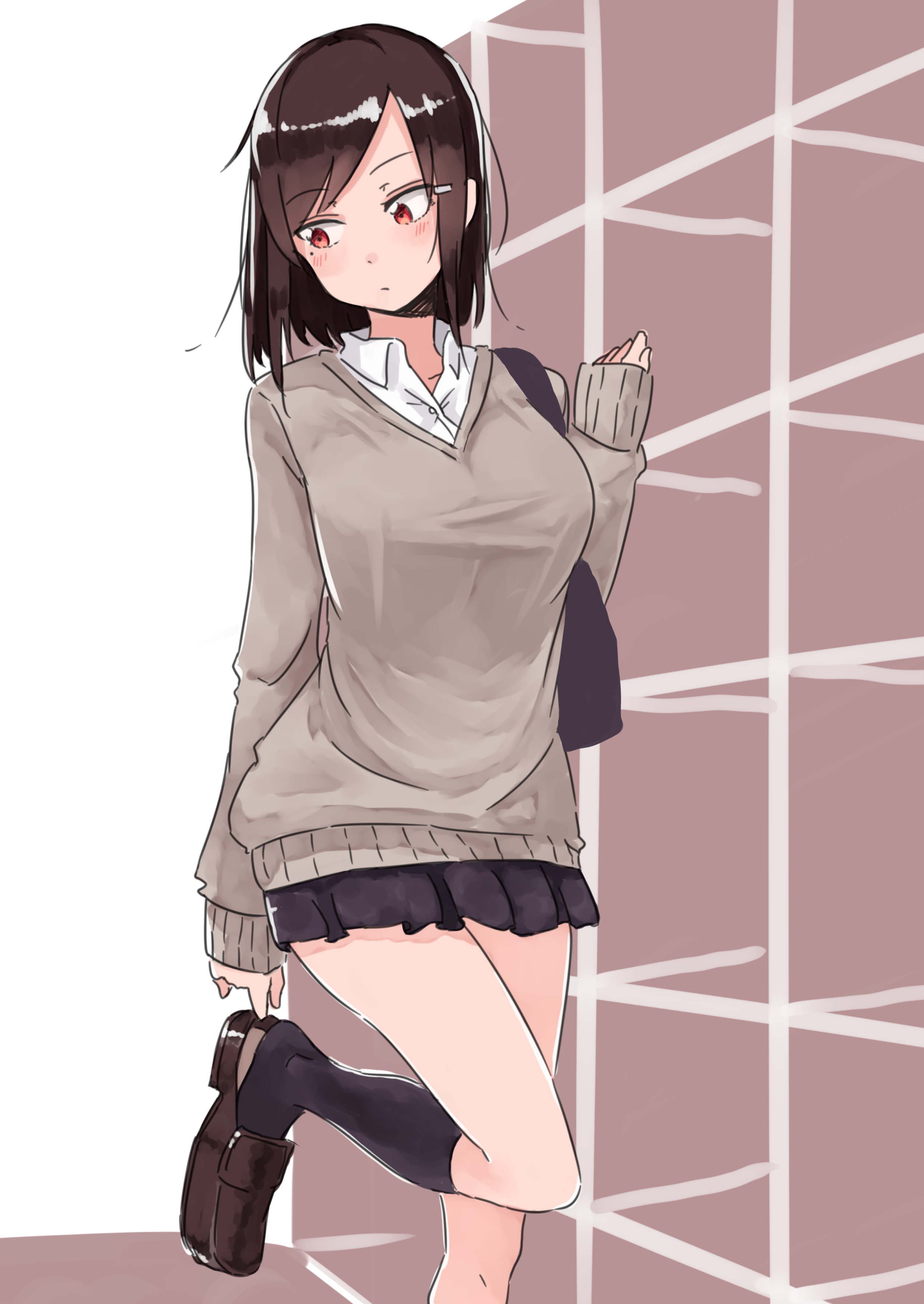 The Big Imageboard Tbib Absurdres Adjusting Clothes Adjusting Shoe