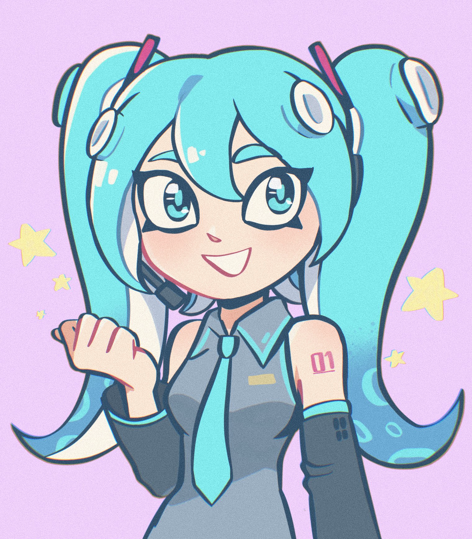 The Big ImageBoard (TBIB) - aqua eyes aqua hair aqua neckerchief aqua pupils aqua trim arms at ...