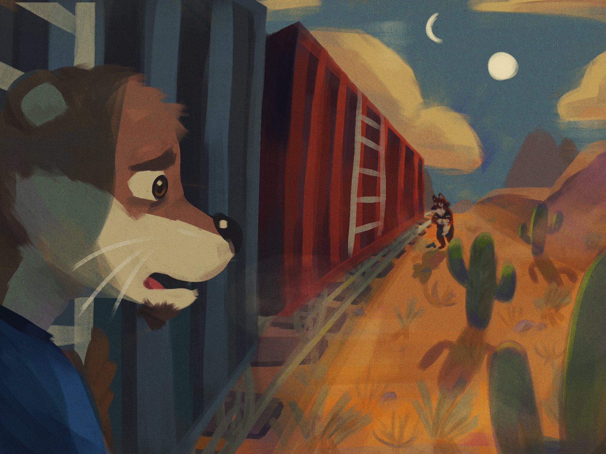 The Big ImageBoard (TBIB) - 2024 anthro biped brown body brown fur canid canine canis chase ...