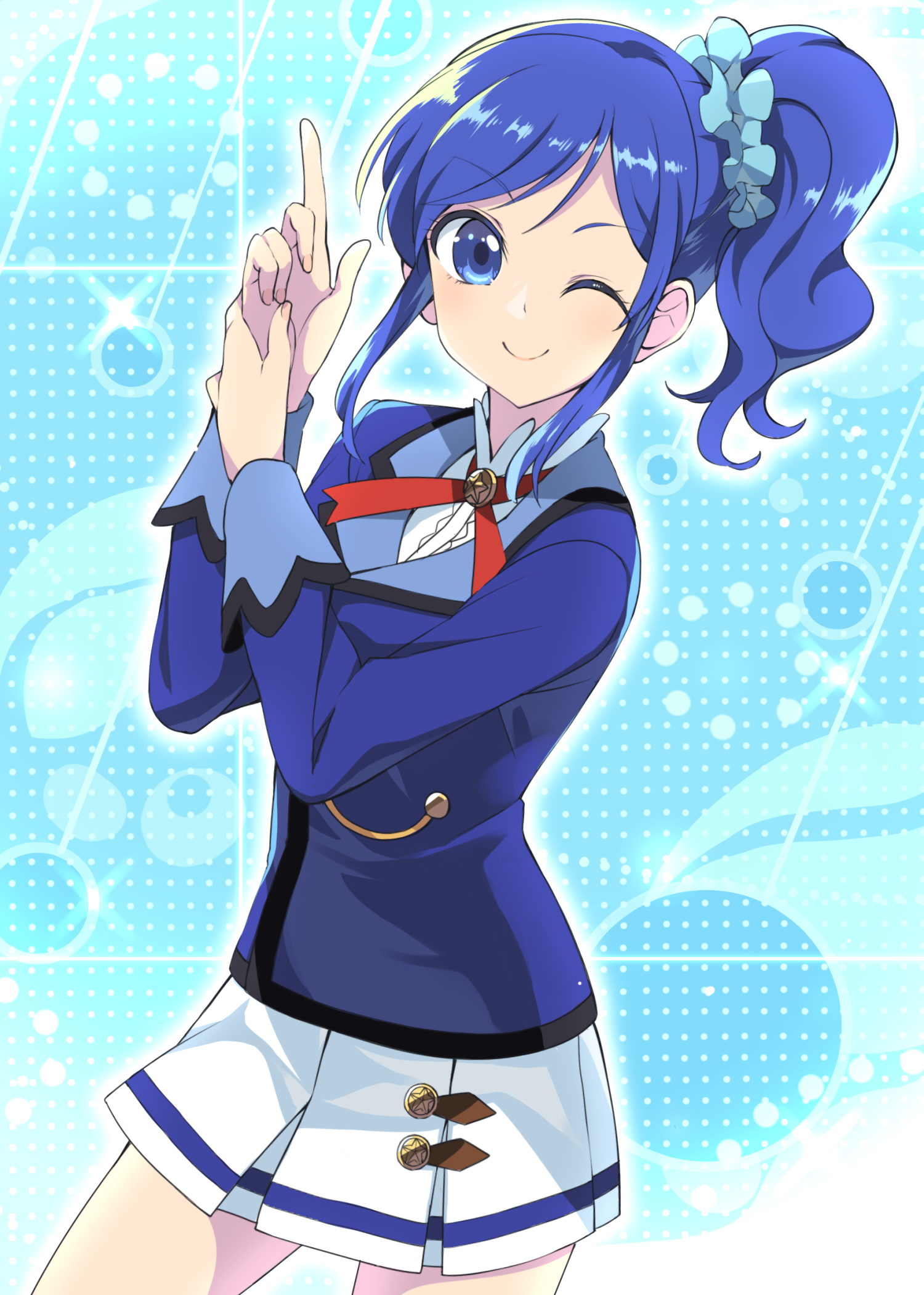 The Big ImageBoard (TBIB) - 1girl ;) aikatsu! aikatsu! (series) badge blazer blue background ...