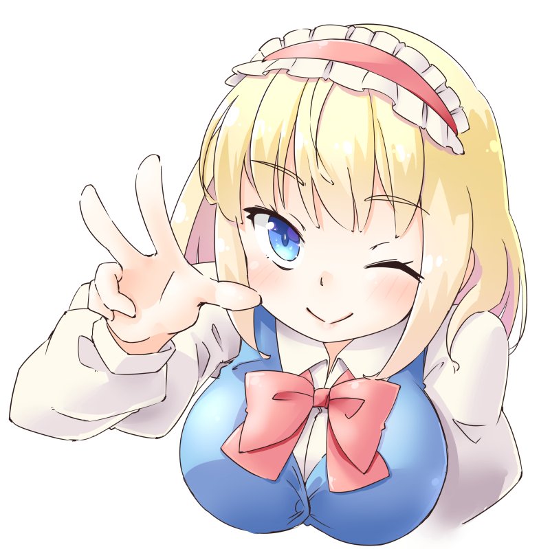 The Big ImageBoard (TBIB) - 1girl alice margatroid arnest blonde hair blue eyes blue vest bow ...