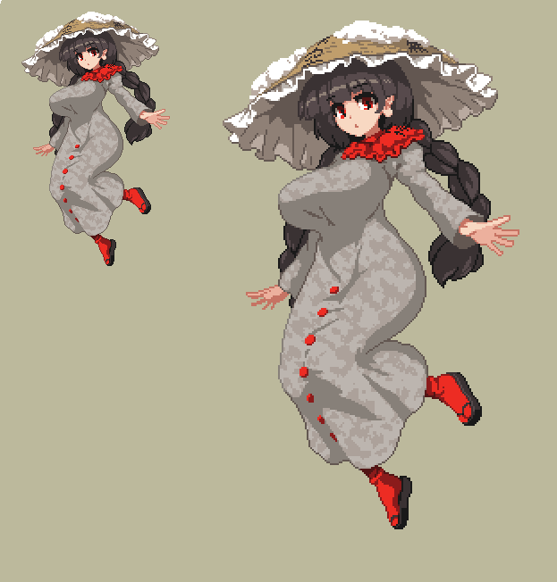 The Big ImageBoard (TBIB) - 1girl ajirogasa alternate breast size black ...