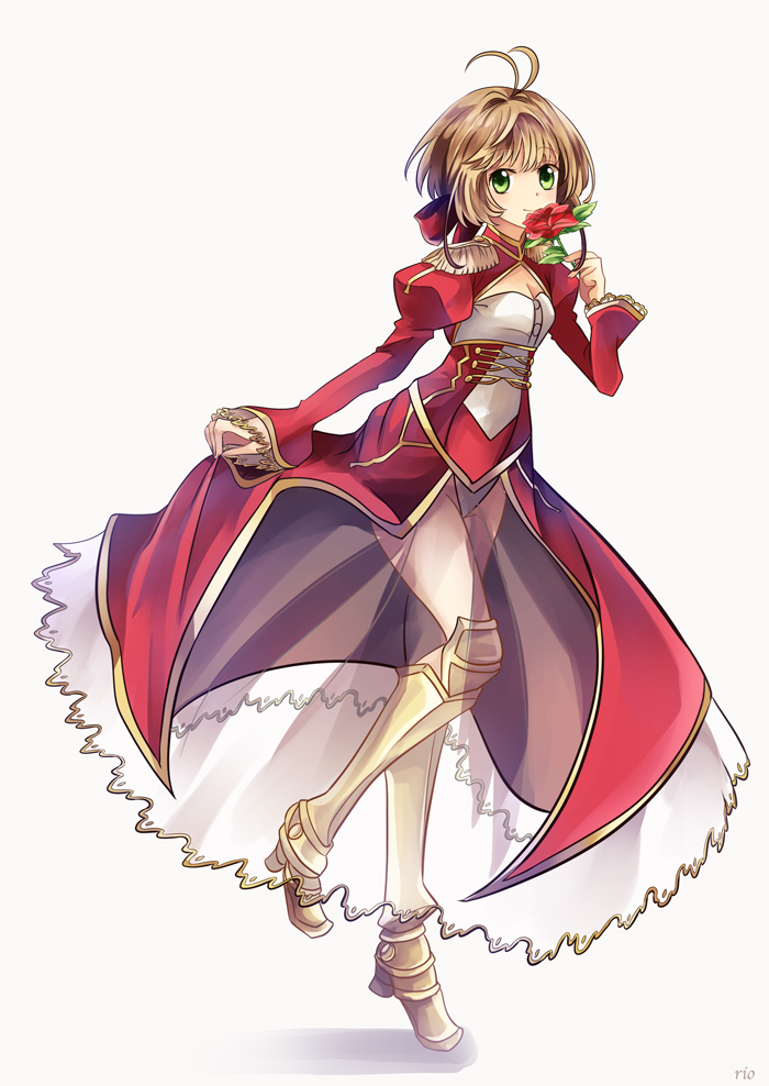 The Big ImageBoard (TBIB) - 1girl ahoge alternate costume antenna hair blush breasts brown hair ...