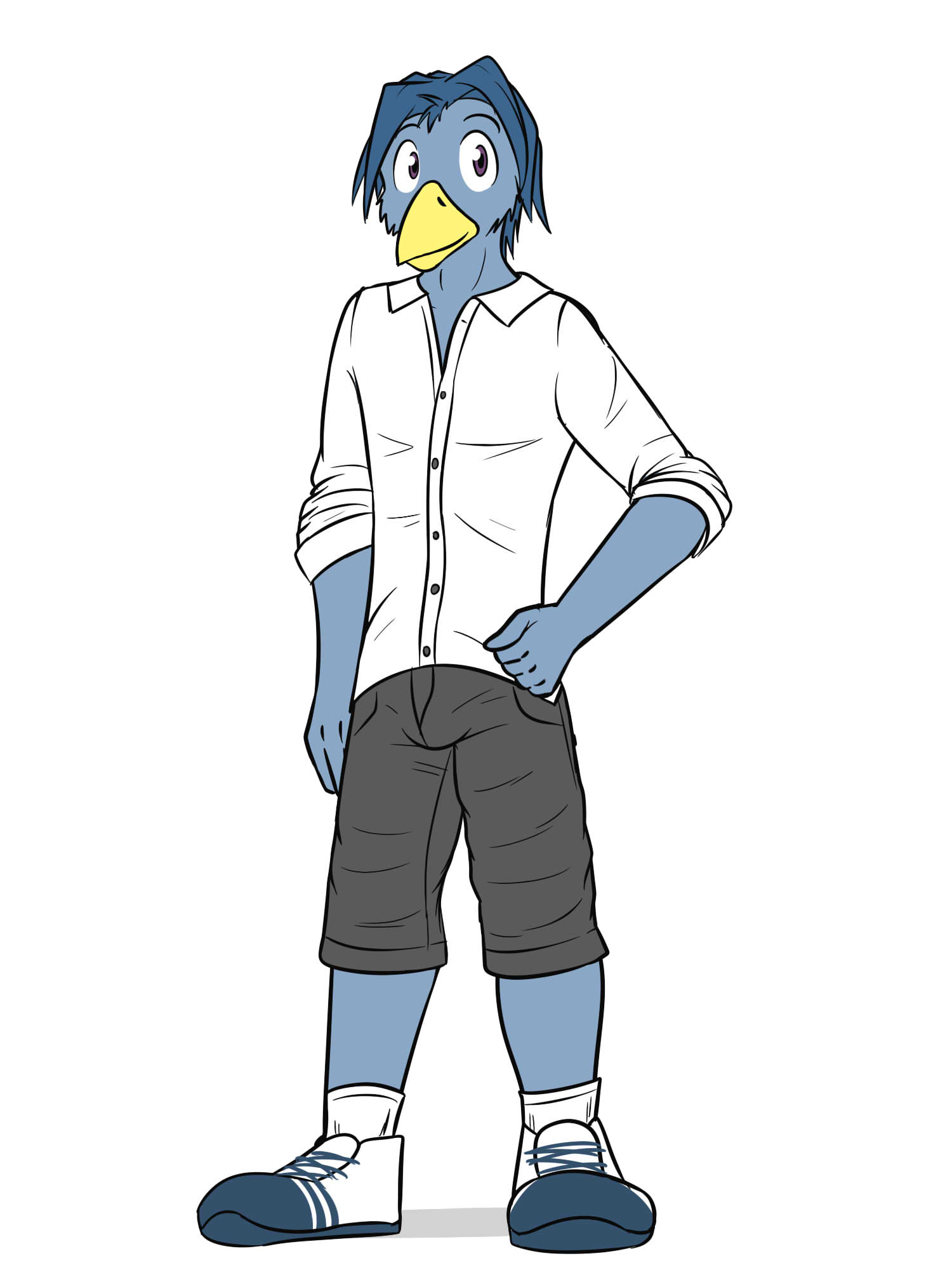 The Big ImageBoard (TBIB) - 3:4 anthro avian beak biped bird bluebird bottomwear clothed ...
