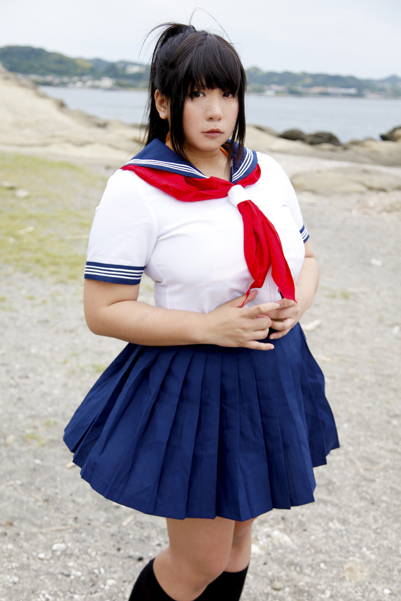 The Big ImageBoard (TBIB) - 1girl asian beach blue eyes breasts brown hair chouzuki maryou hips ...