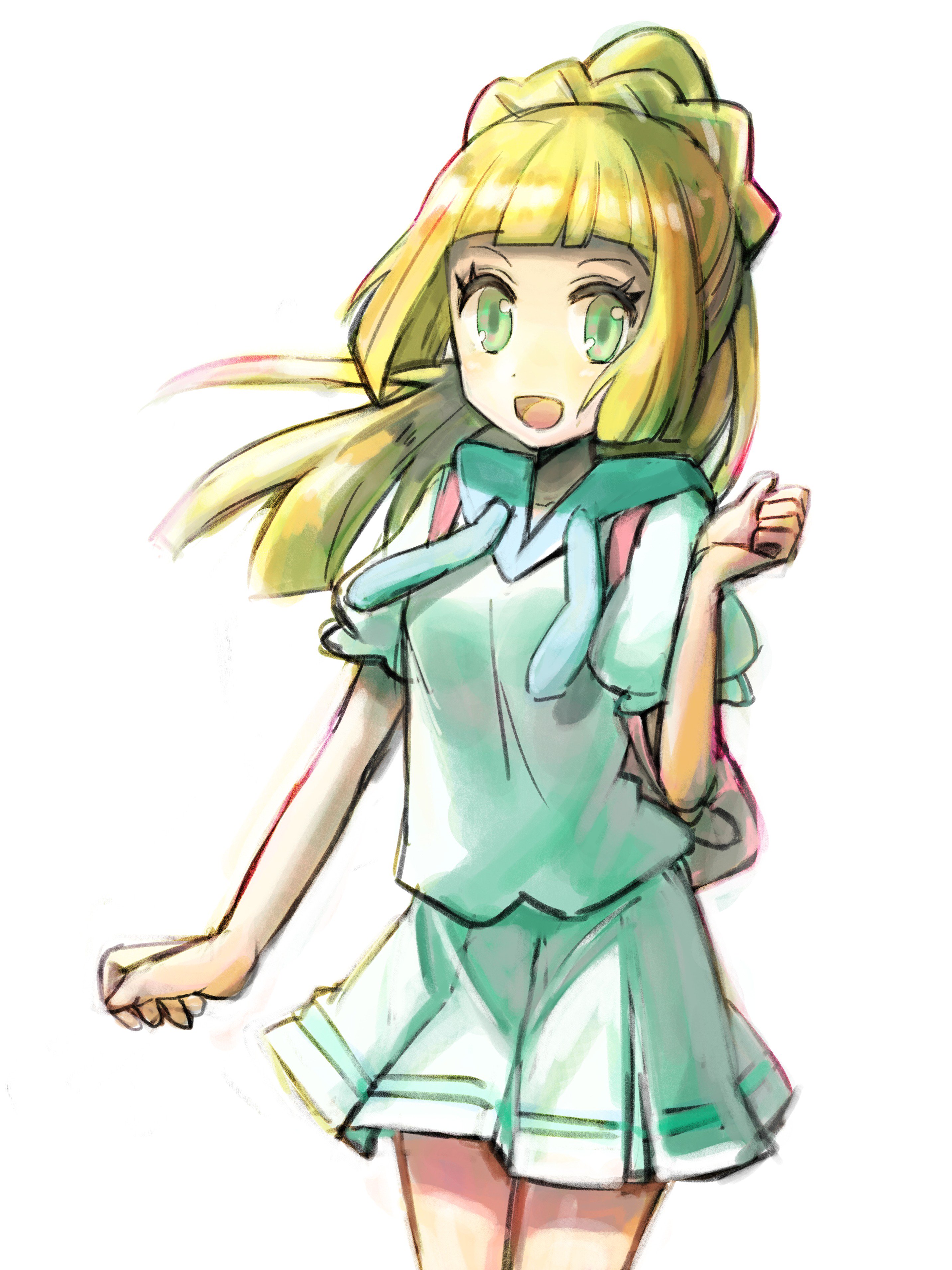 The Big Imageboard Tbib Absurdres Blonde Hair Green Eyes Highres