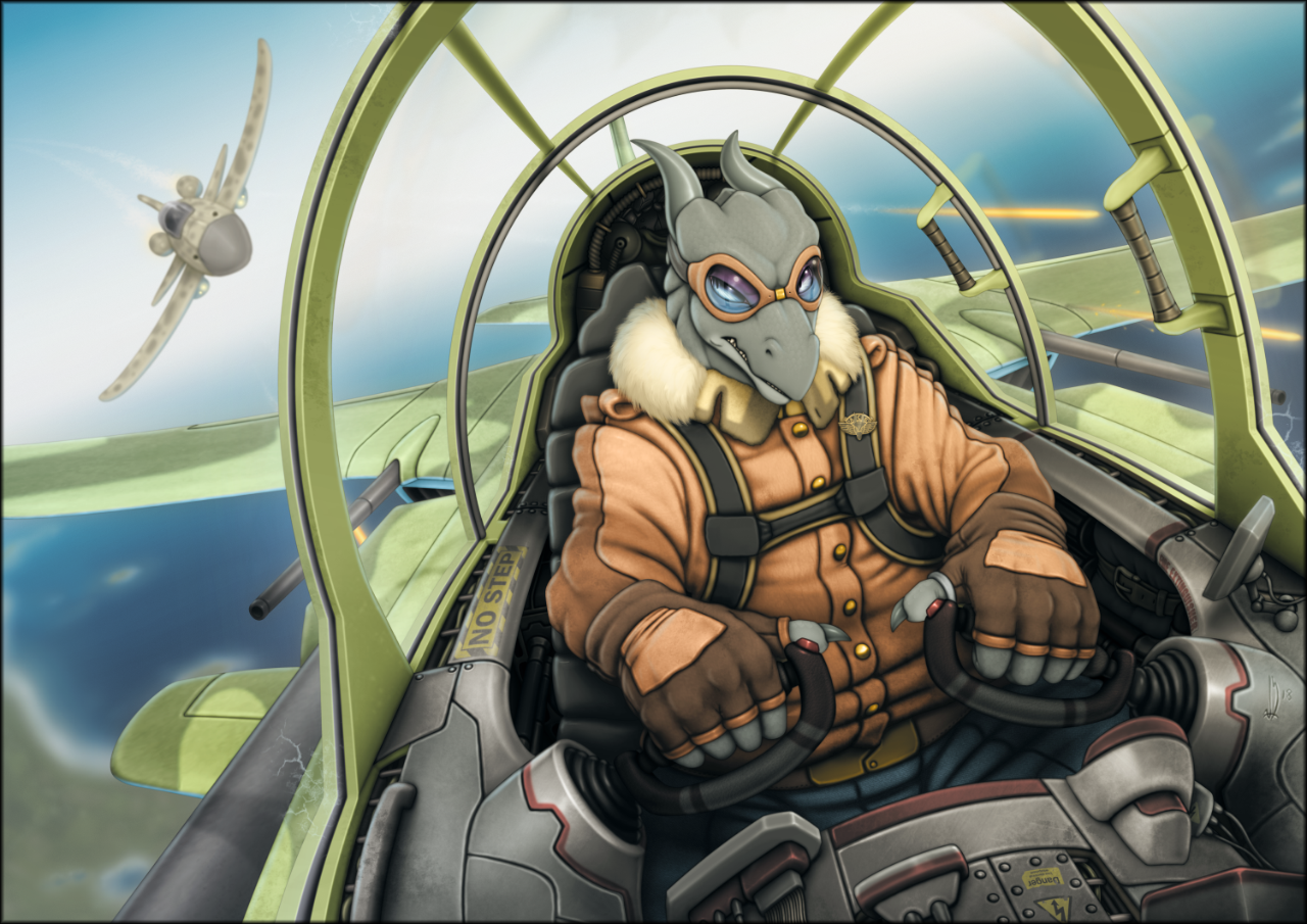 The Big ImageBoard (TBIB) - 2018 5 fingers aircraft airplane anthro aviator jacket badge bared ...