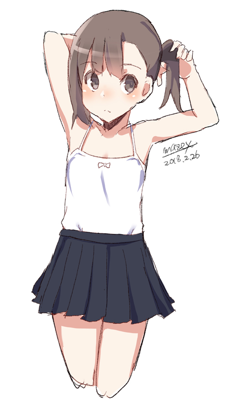The Big Imageboard Tbib 1girl Asymmetrical Bangs Bare Arms Bare