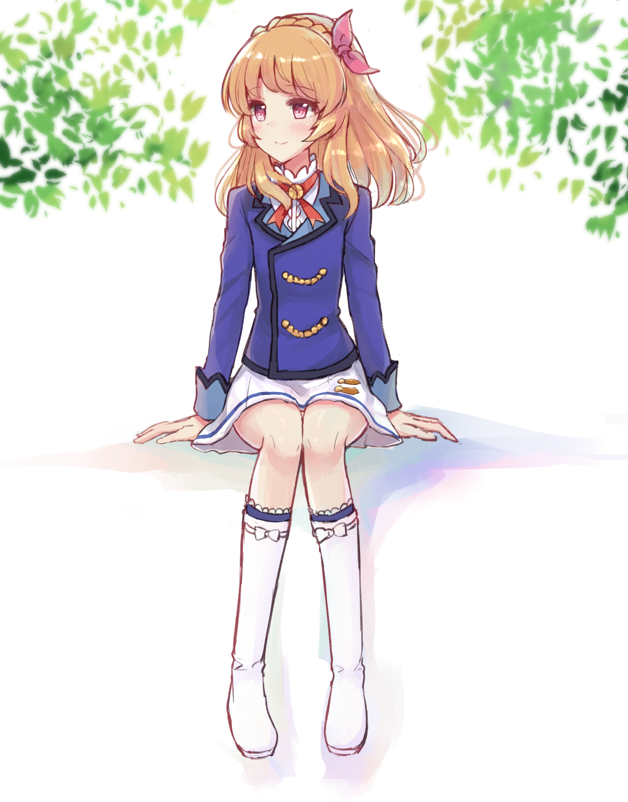 The Big ImageBoard (TBIB) - 1girl aikatsu! aikatsu! (series) arm support blue jacket blush boots ...