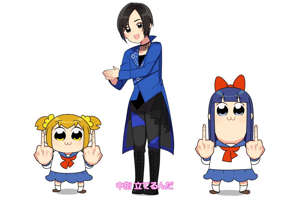 The Big ImageBoard (TBIB) - 2girls aoi shouta bangs black hair blue ...