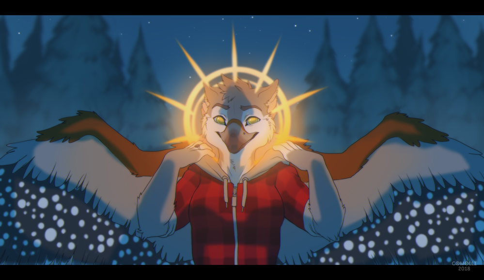 The Big ImageBoard (TBIB) - 2018 5 fingers anthro avian beak black bars clothed clothing digital ...