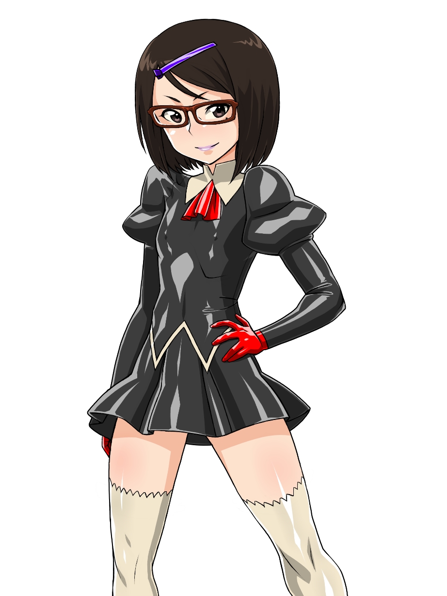 The Big Imageboard Tbib 1girl Agent Aika Black Delmo Brown Eyes