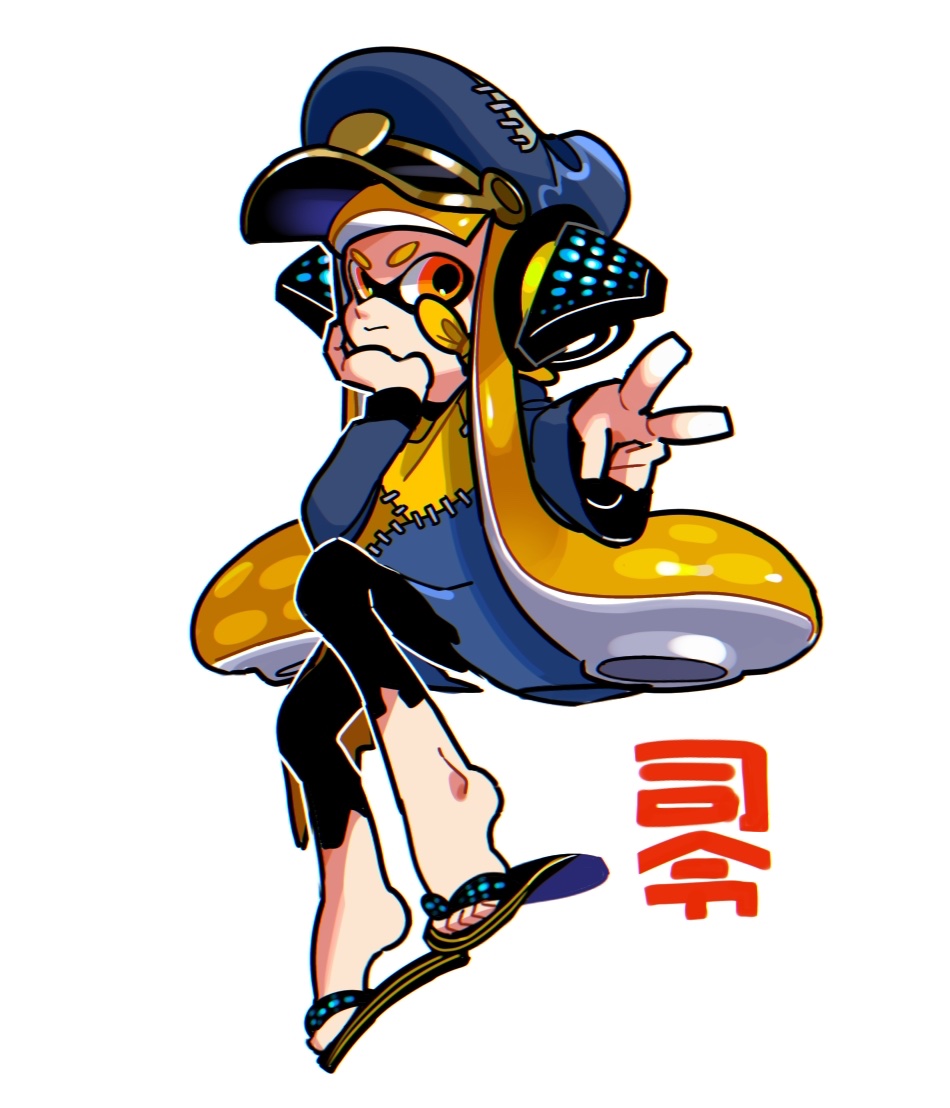 The Big ImageBoard (TBIB) - 1girl agent 3 (splatoon) black pants blonde hair closed mouth ...
