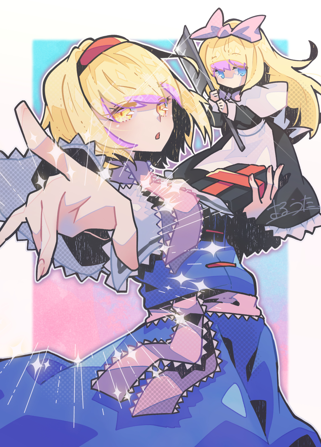 The Big ImageBoard (TBIB) - 1girl alice margatroid blonde hair blue dress blue eyes book capelet ...