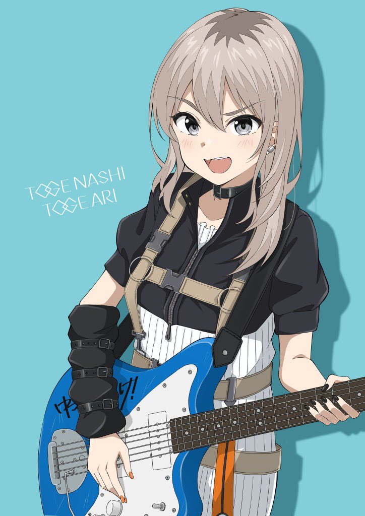 The Big ImageBoard (TBIB) - 1girl arm warmers black arm warmers black choker black jacket black ...