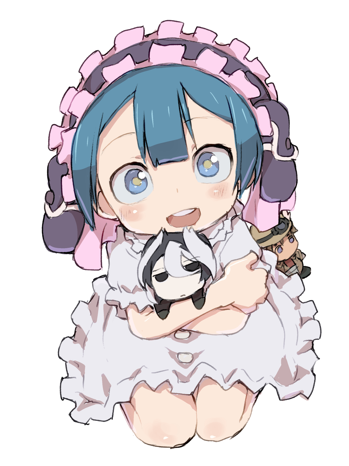 The Big ImageBoard (TBIB) - 1boy blue eyes blue hair buttons character doll doll dress highres ...