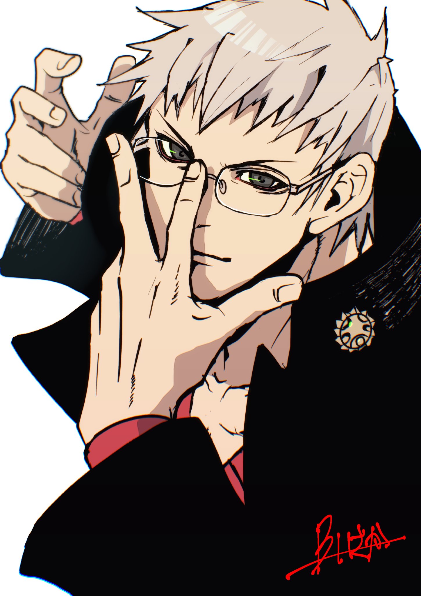 The Big ImageBoard (TBIB) - 1boy arm up blonde hair burning isaka ...
