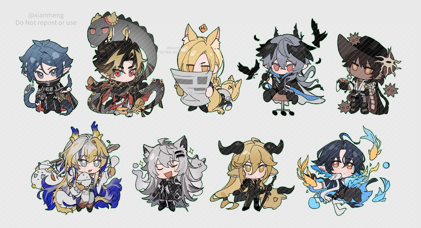 The Big ImageBoard (TBIB) - 3girls 6+boys animal ears arknights bead bracelet beads bird black ...