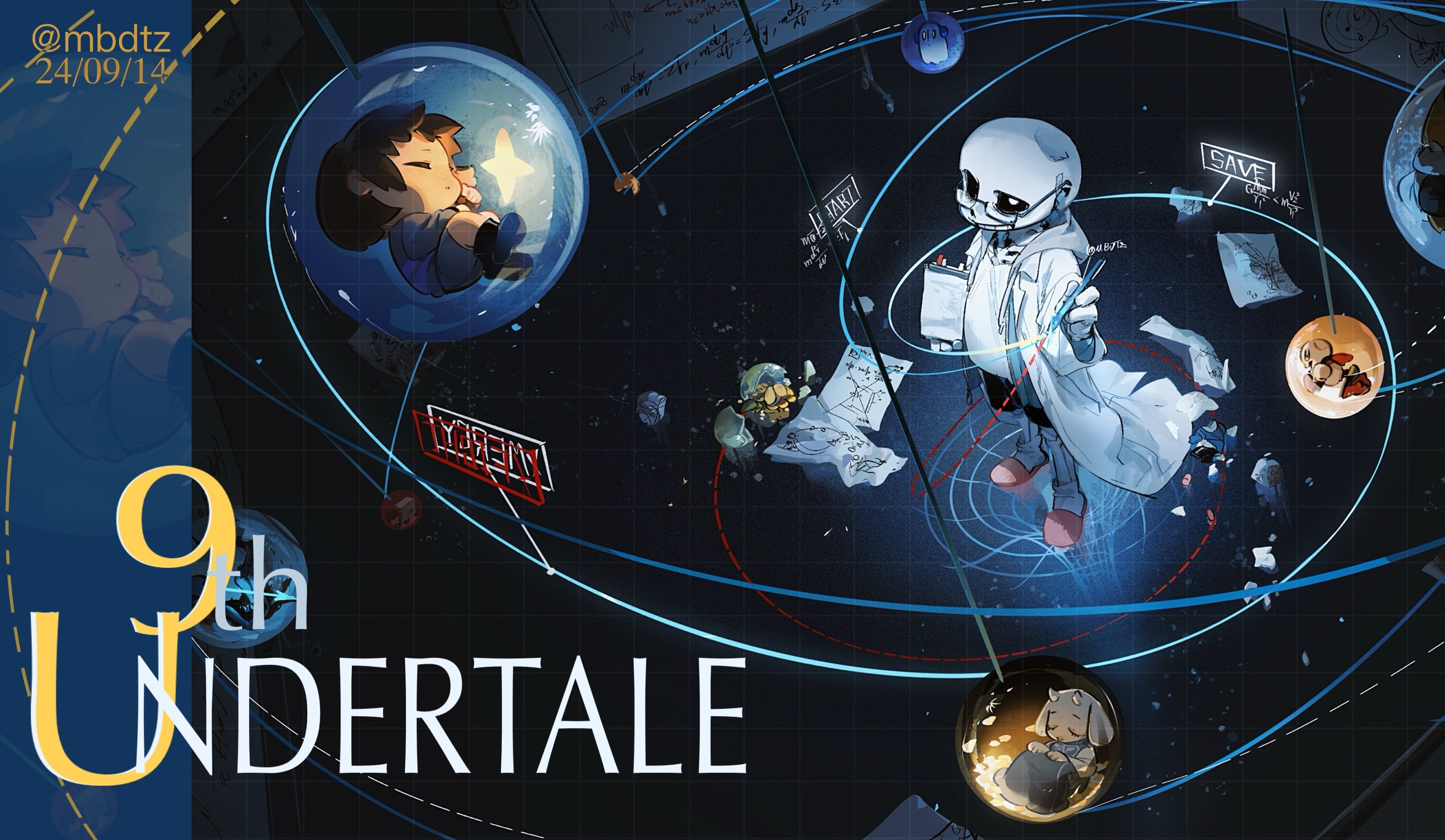 The Big ImageBoard (TBIB) - 1boy 1other absurdres alphys anniversary ...