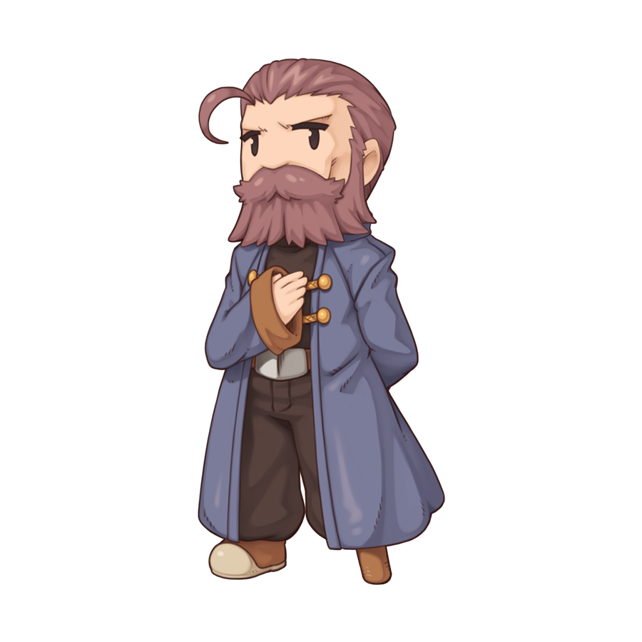 The Big ImageBoard (TBIB) - 1boy arm behind back beard black eyes black ...