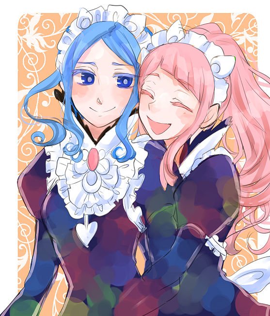 The Big ImageBoard (TBIB) - 2girls blue hair feather trim felicia (fire ...