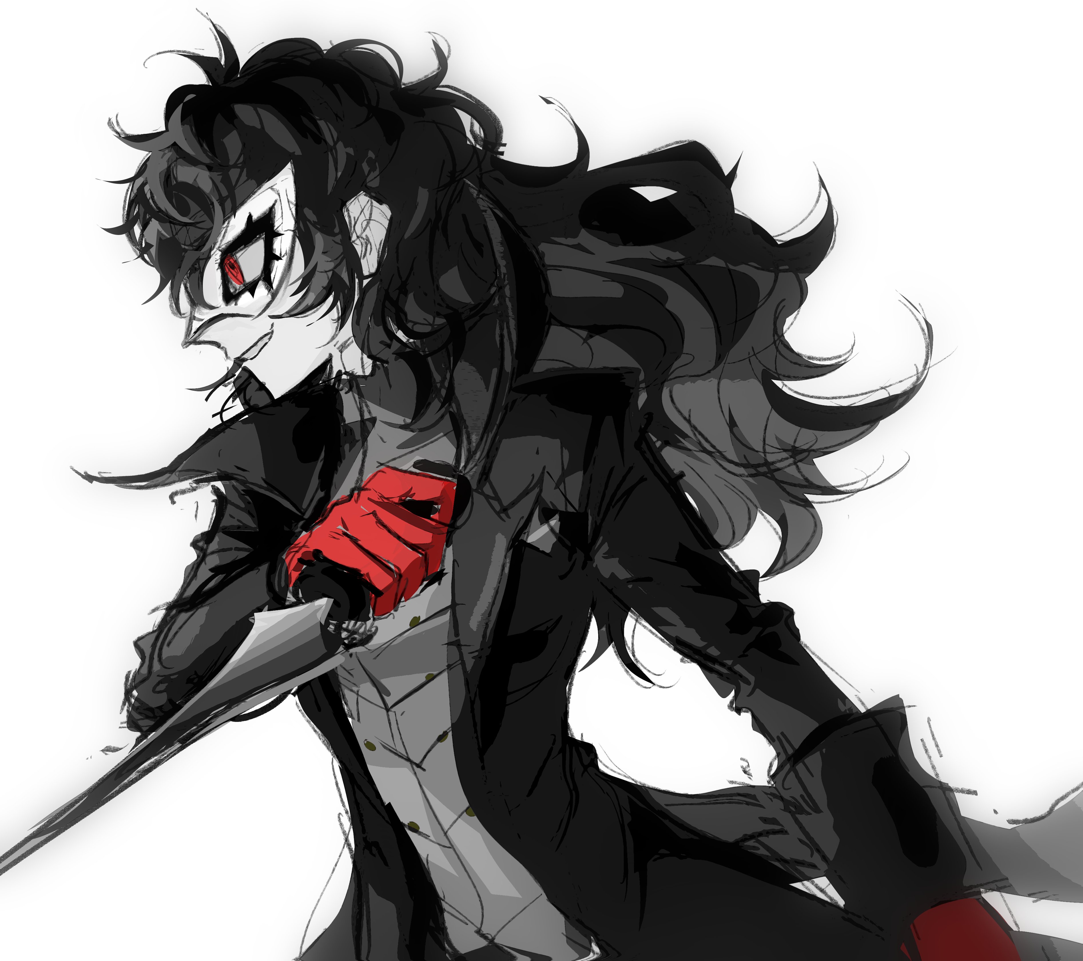 The Big ImageBoard (TBIB) - 1girl absurdres amamiya ren black hair black jacket commentary ...