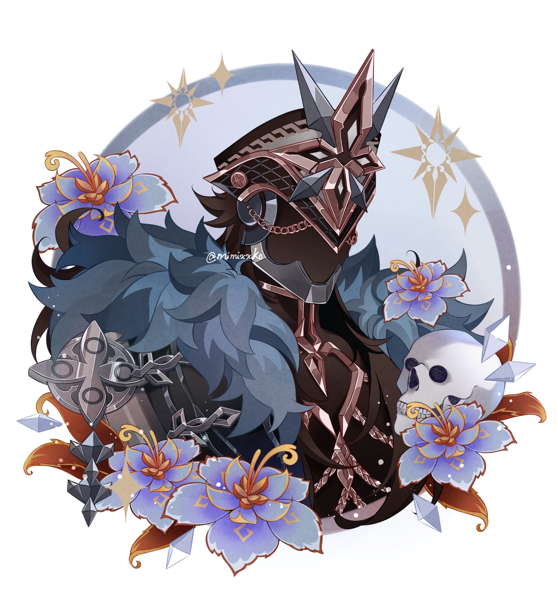 The Big ImageBoard (TBIB) - 1boy armor black coat black helmet blue ...