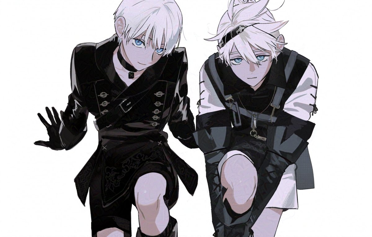 The Big ImageBoard (TBIB) - 2boys 9s (nier:automata) black gloves black ...