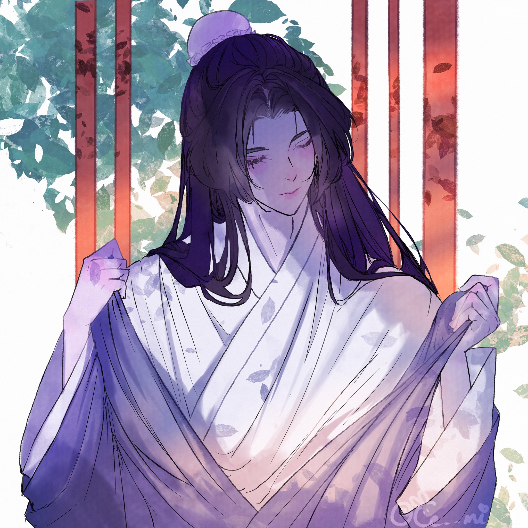 The Big ImageBoard (TBIB) - 1boy 1girl blue hanfu blue robe bun cover ...