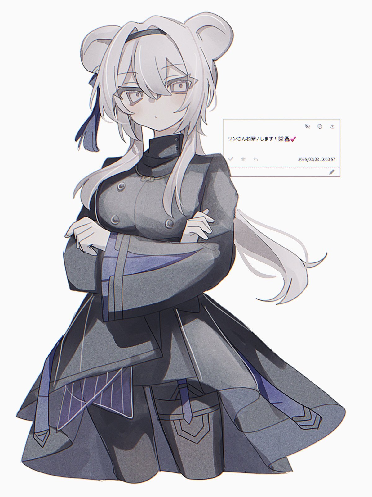 The Big ImageBoard (TBIB) - 1girl animal ears arknights black dress black hairband black ...