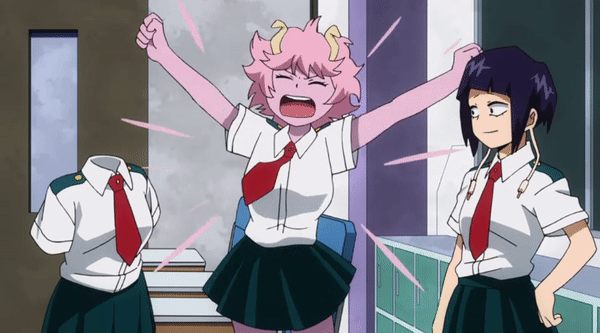 The Big Imageboard Tbib 3girls Animated Animated Ashido Mina Boku No Hero Academia