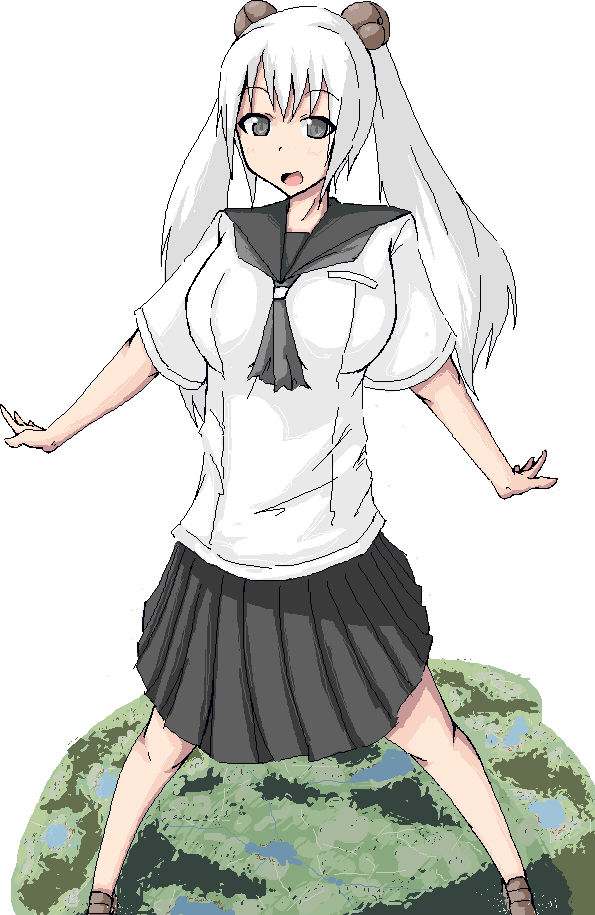 The Big ImageBoard (TBIB) - giantess grey eyes landscape legs apart ...