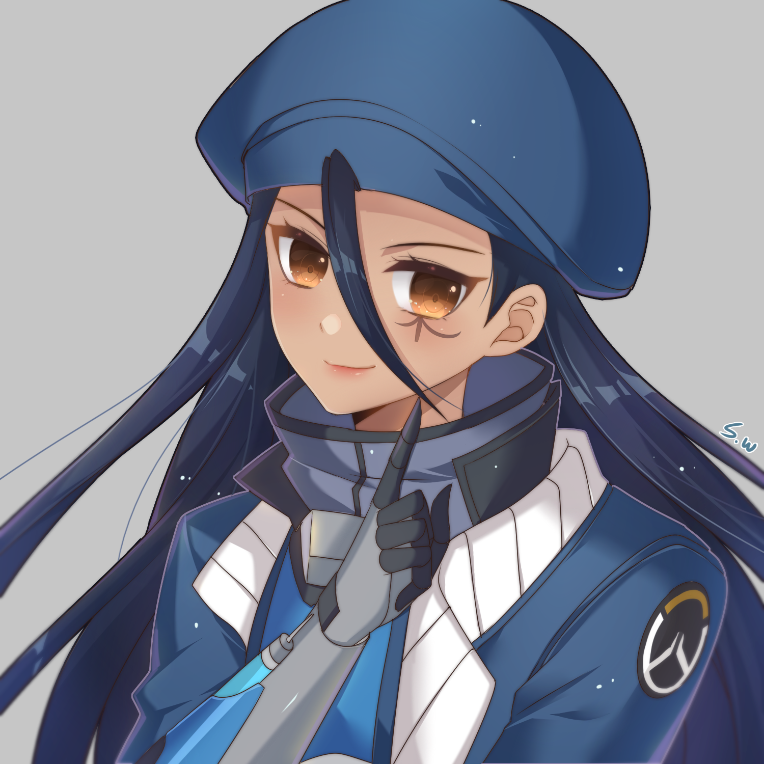 The Big ImageBoard (TBIB) - ana (overwatch) atobesakunolove blue hair ...