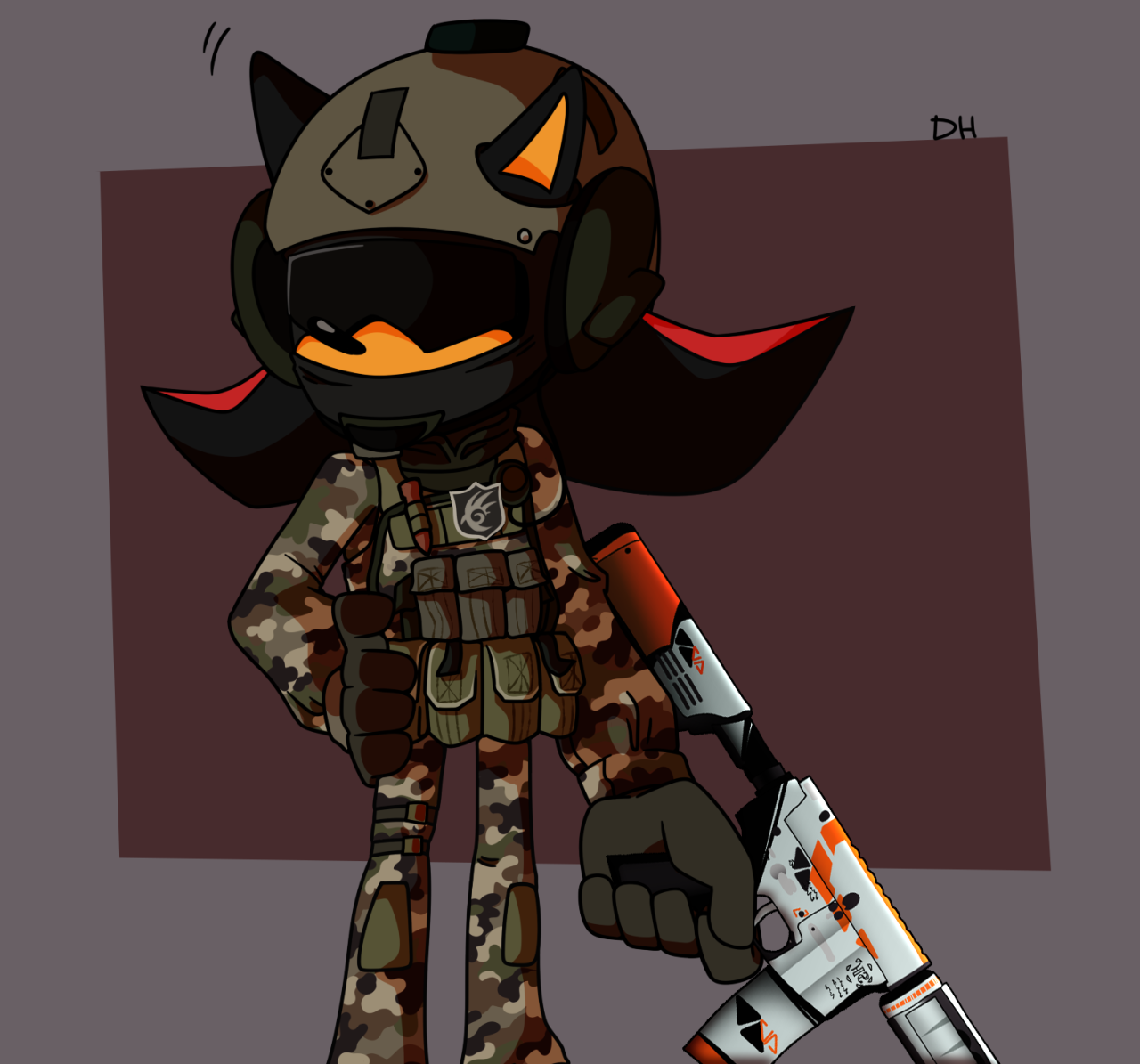 The Big ImageBoard (TBIB) - anthro armor assault rifle better version at source clothed clothing ...