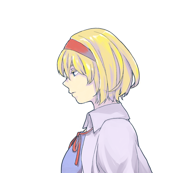 The Big ImageBoard (TBIB) - alice margatroid bangs blonde hair blue eyes capelet closed mouth ...