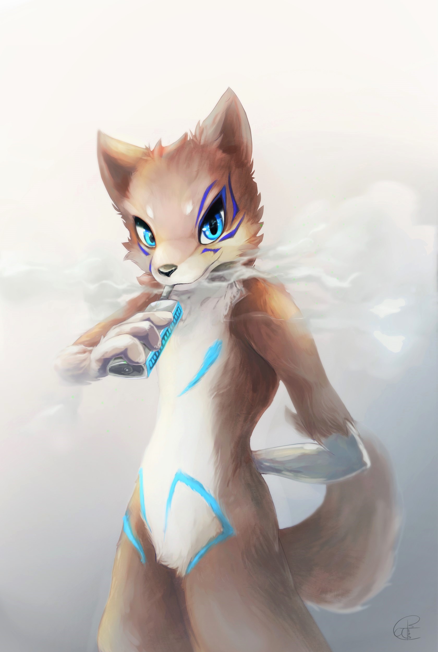 The Big ImageBoard (TBIB) - 2016 ambiguous gender anthro b.cat blue eyes canine mammal signature ...